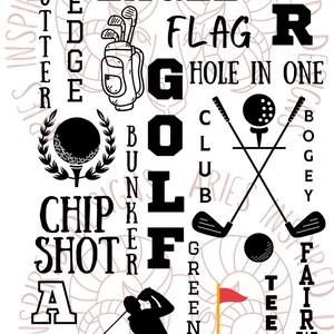 Golf Locker Decorations, SVG PNG PDF Files, Golf Tags - Etsy