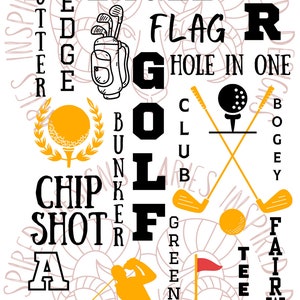Golf Locker Decorations, SVG PNG PDF Files, Golf Tags - Etsy