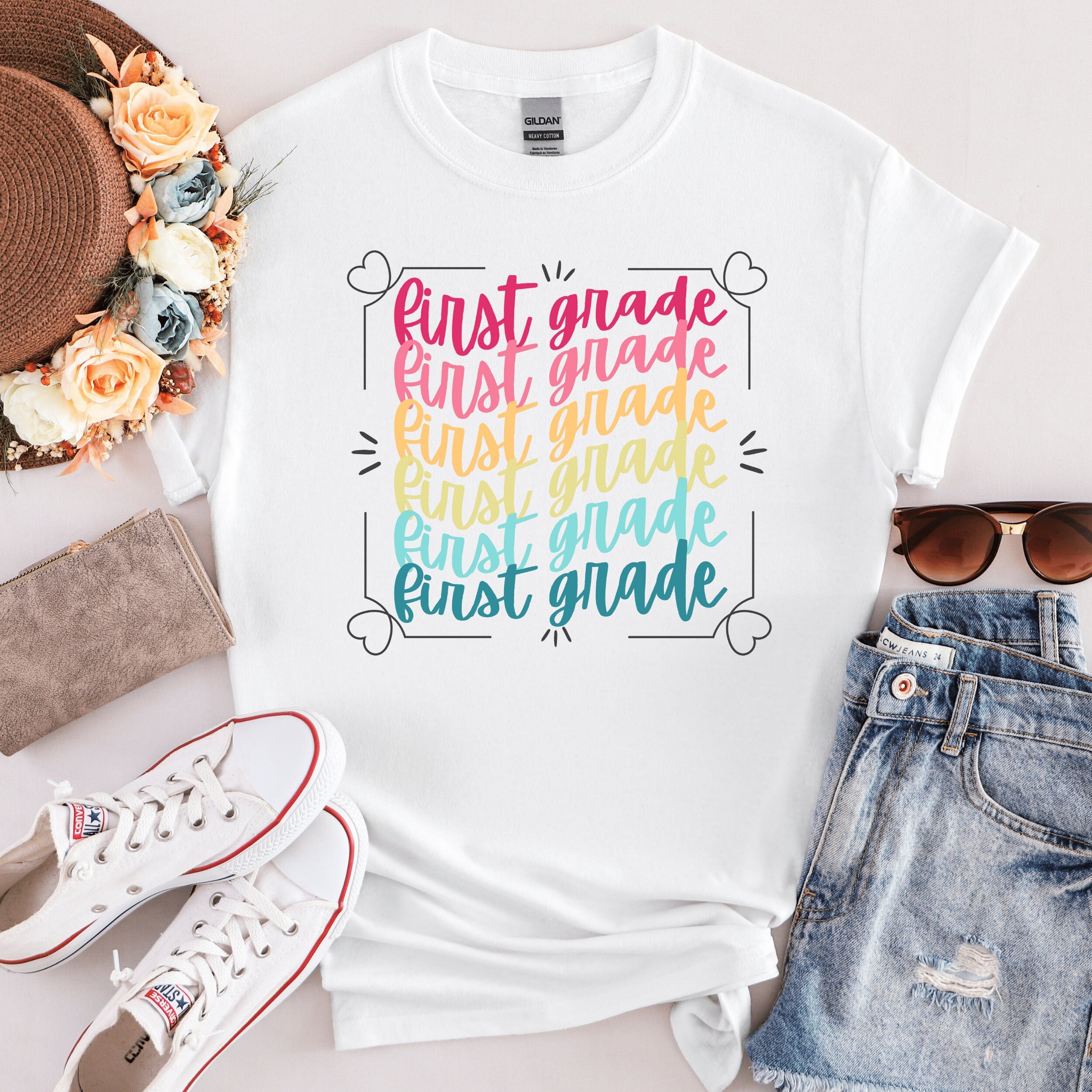 1st Grade Teacher SVG, First Grade Teacher Tshirt, Cute Classroom ...