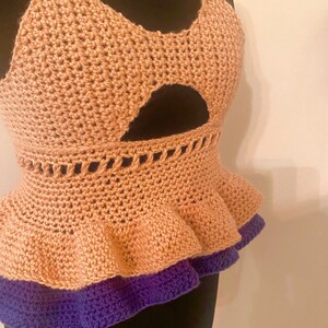 Crochet DOWNLOADABLE PATTERN Crop Top I Bralette Boho Bra Natural ...