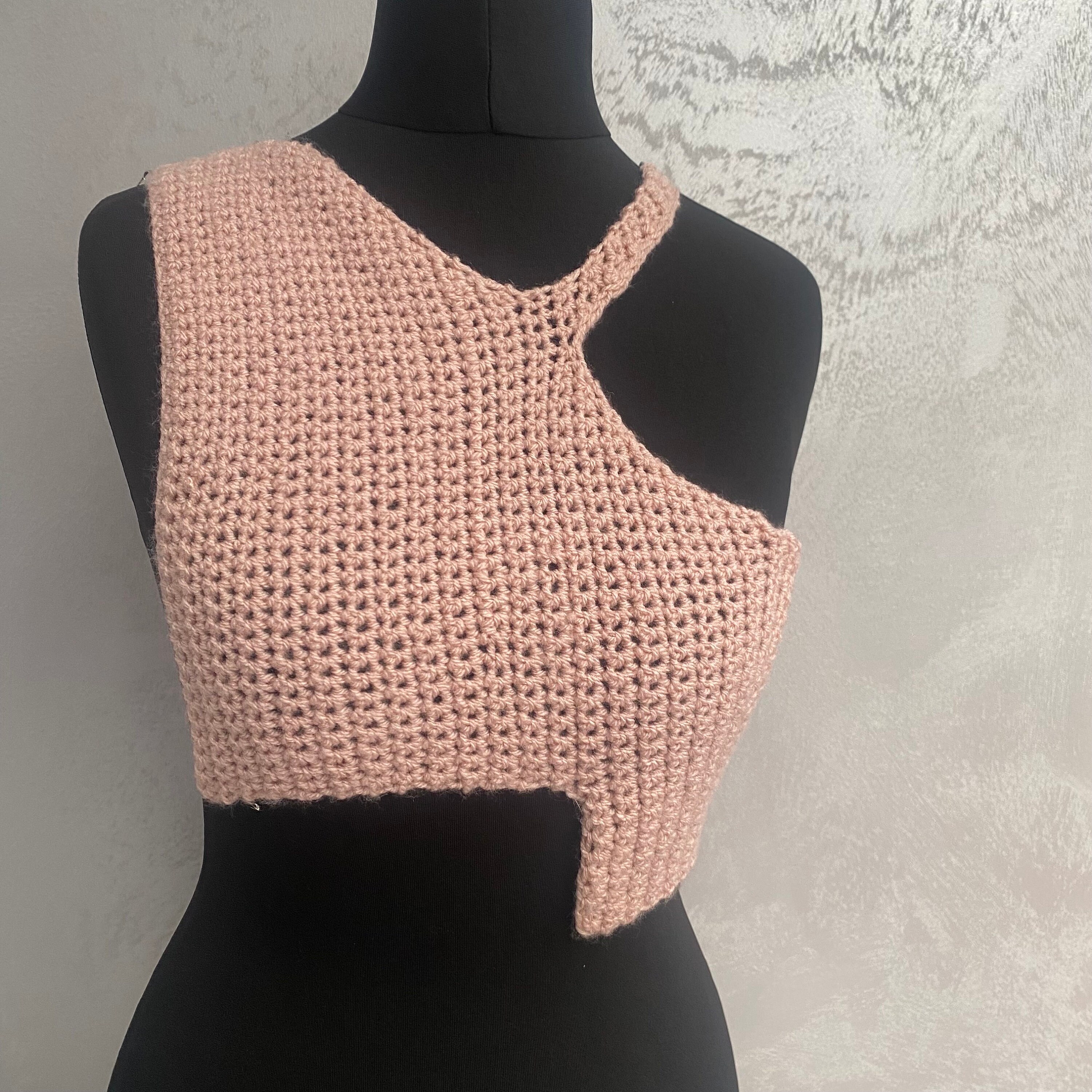 Crochet Crop Top DOWNLOADABLE PATTERN, Bralette Boho Bra, Natural ...