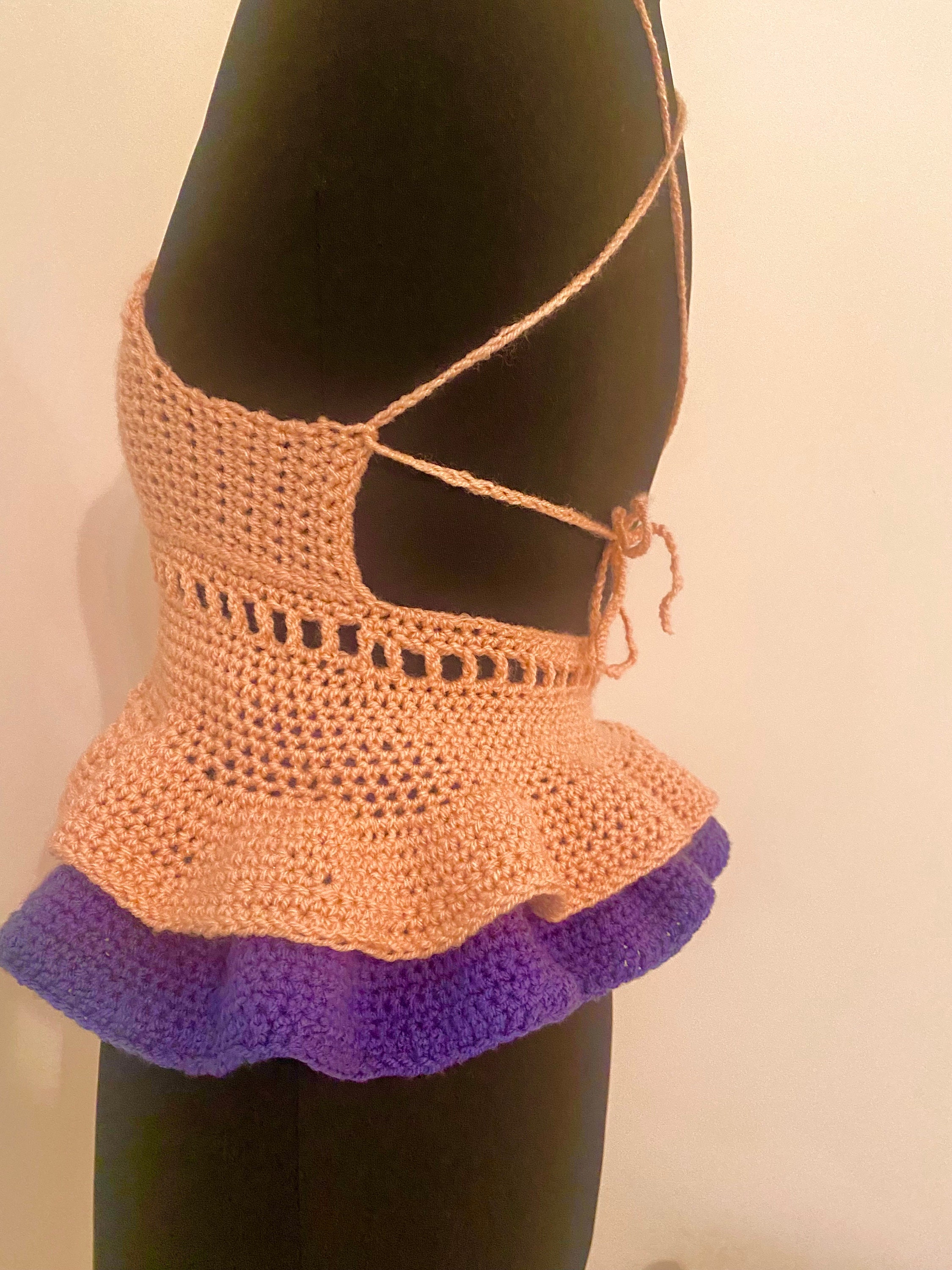 Crochet DOWNLOADABLE PATTERN Crop Top I Bralette Boho Bra Natural ...