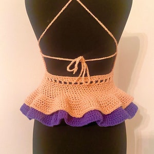 Crochet DOWNLOADABLE PATTERN Crop Top I Bralette Boho Bra Natural ...