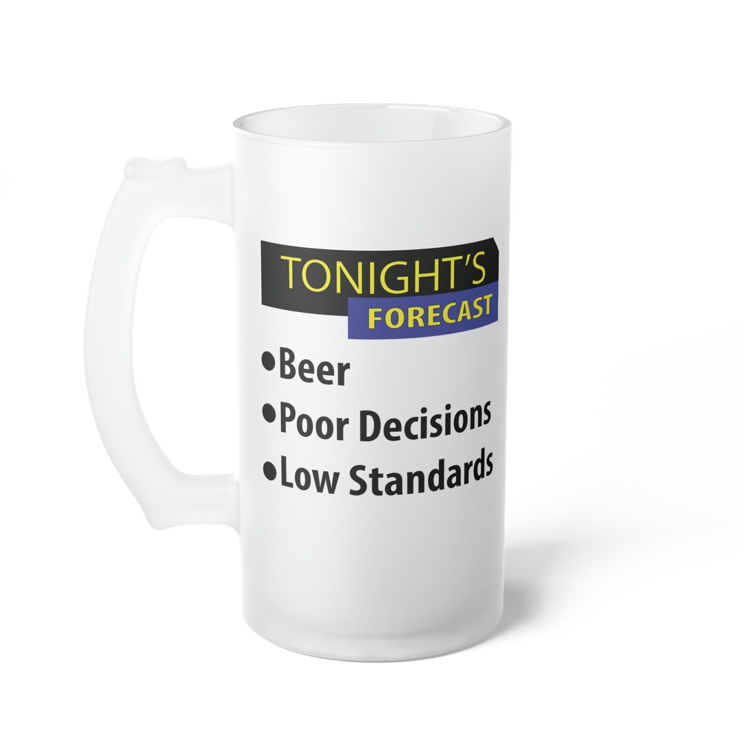 Poor Decisions Frosted Glass Beer Mug - Buffalo Model - Etsy