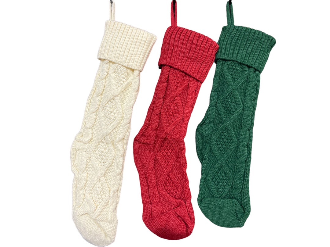 Cable Knit Christmas Stocking Blanks - Embroidery Blanks, Engraving ...