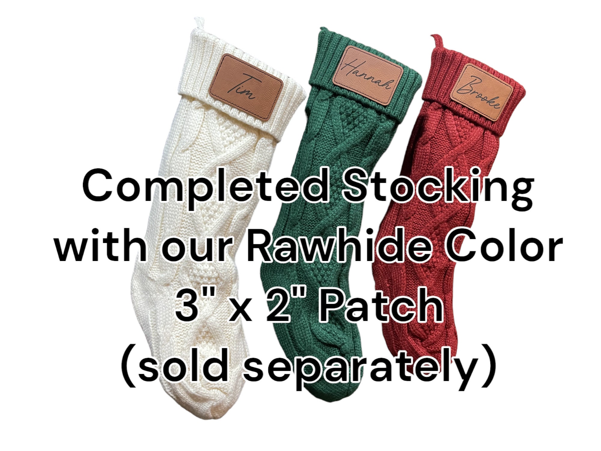 Cable Knit Christmas Stocking Blanks - Embroidery Blanks, Engraving ...