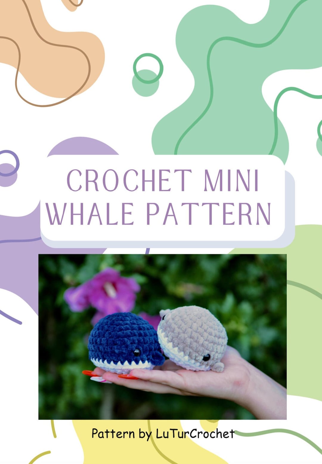 Mini Whale, Crochet Pattern, Crochet Whale Pattern Whale Plushie, Fish ...