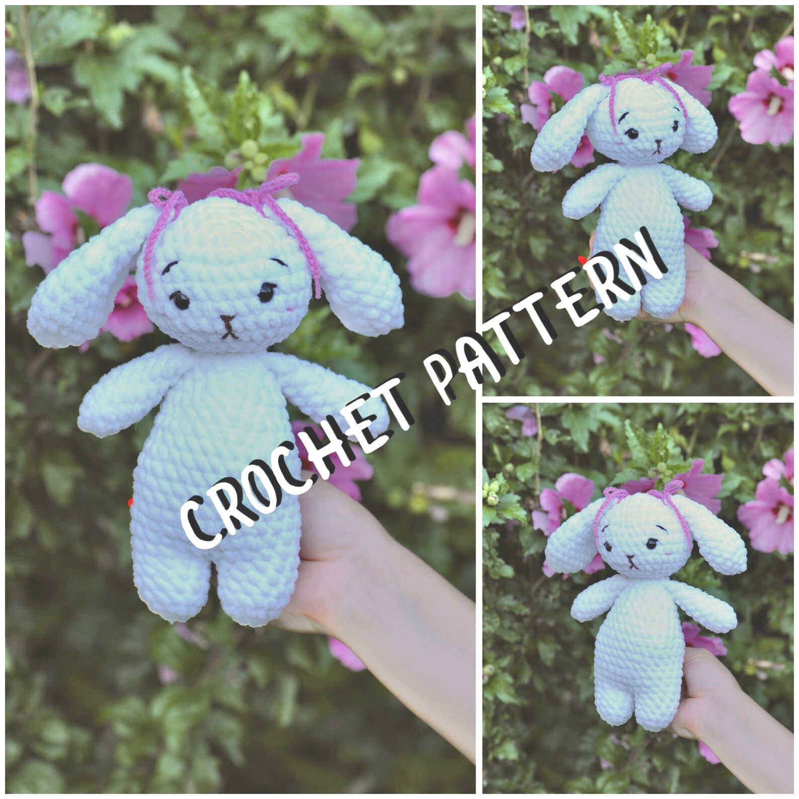 Crochet Pattern, Amigurumi Pattern, Crochet Bunny Pattern, Crochet ...