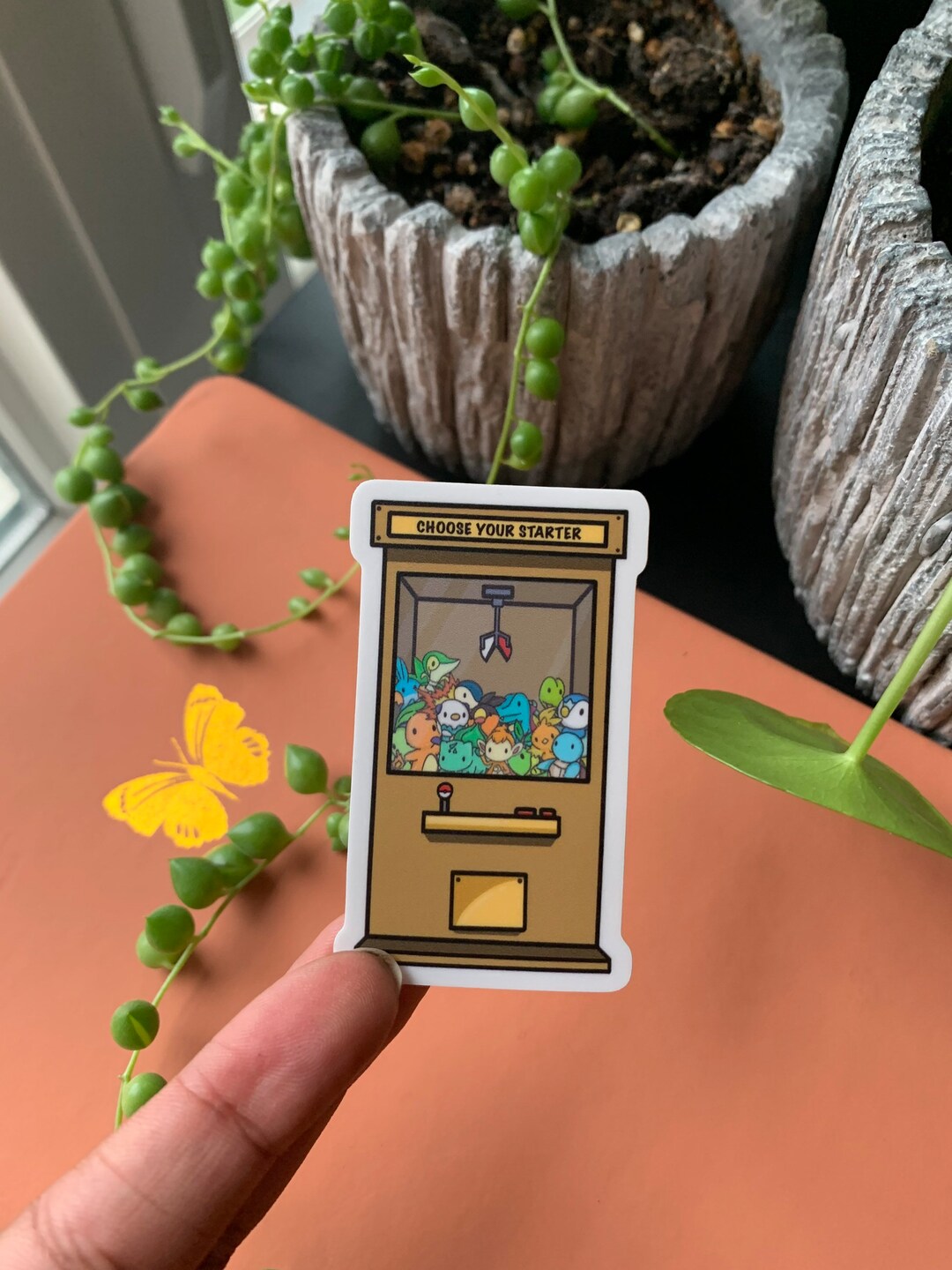 Pokémon Starters Claw Machine Matte Vinyl Sticker Laptop, Phone Case ...