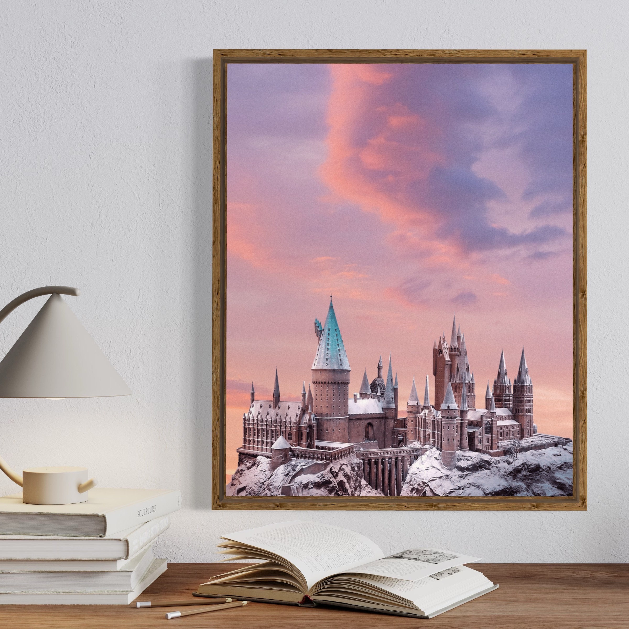 Sunset at Hogwarts, Digital Art, Retro - Etsy