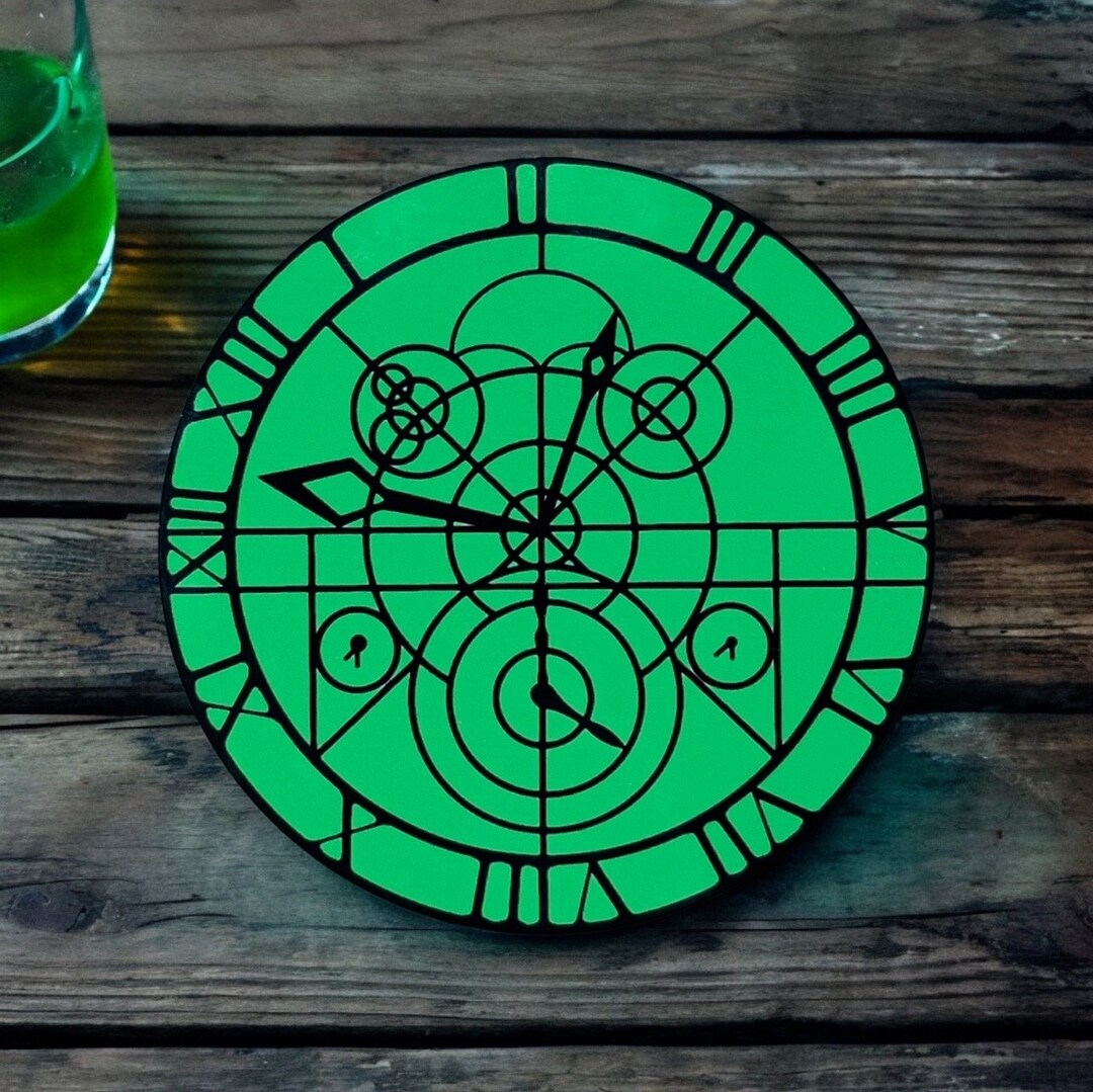 Wicked Inspired Clock Wooden Coaster - Etsy UK