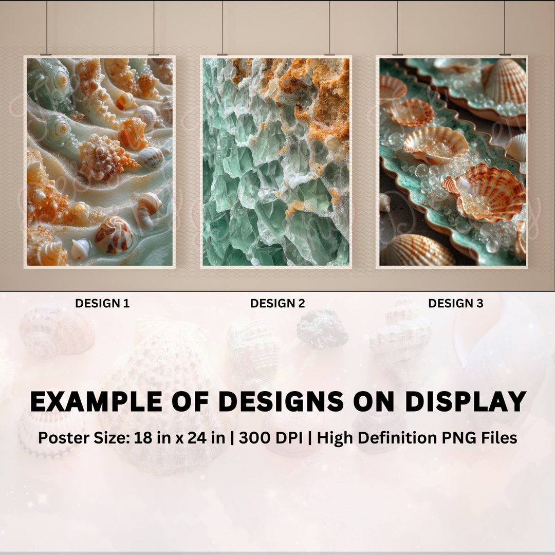 THREE POSTERS | Ocean Pearls | 18 X 24 | Captivating | Wall Art | Home ...
