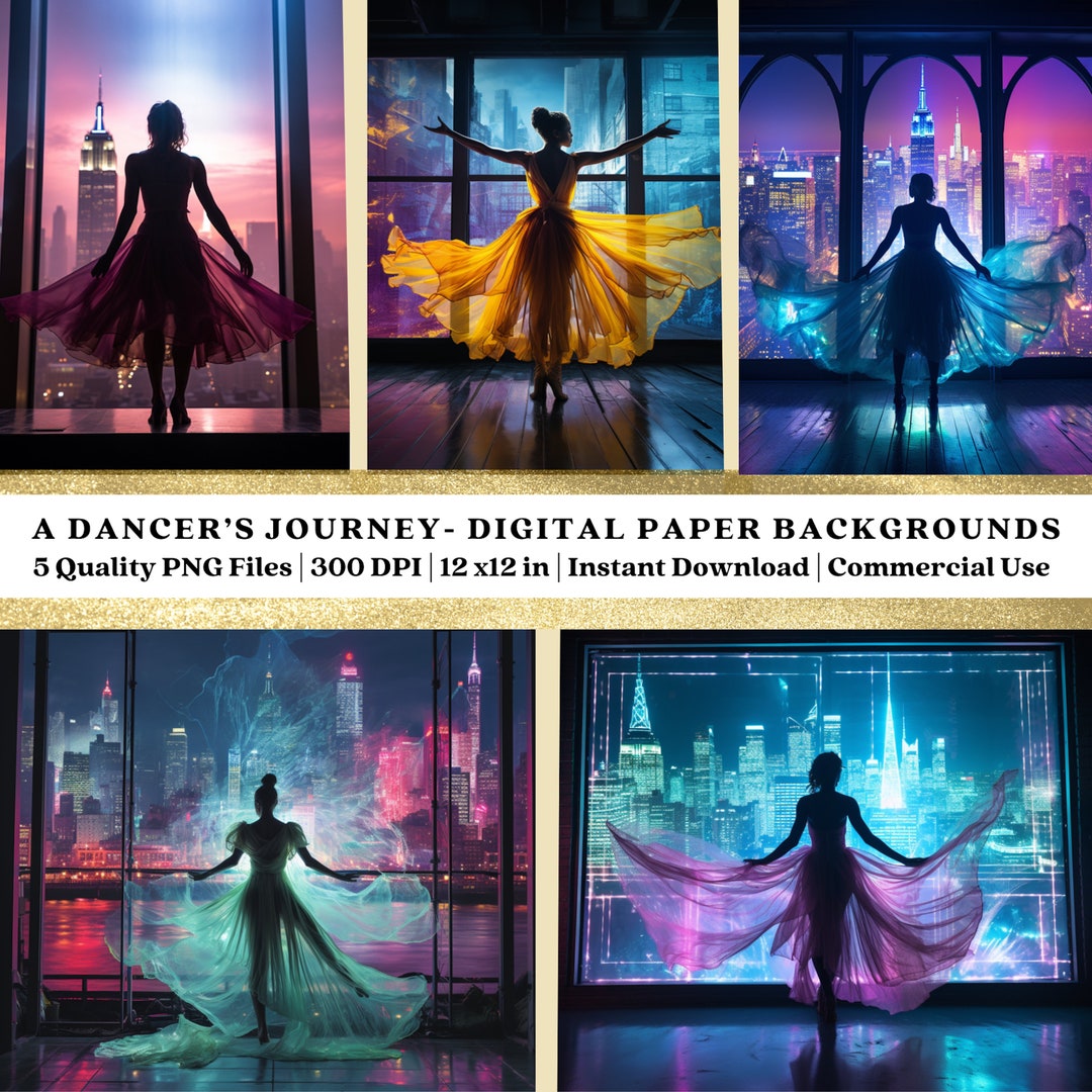 A Dancer’s Journey Digital Paper Theme - Beautiful Dancer’s Background ...