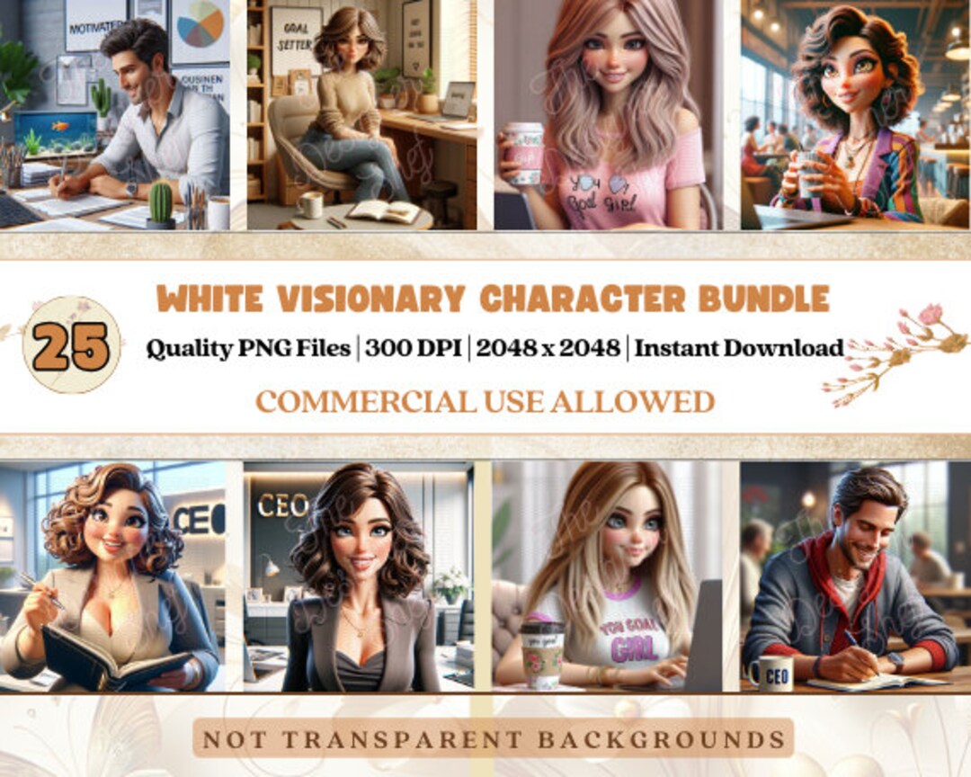 25 WHITE VISIONARY Characters | Charming & Inspirational | Animation ...