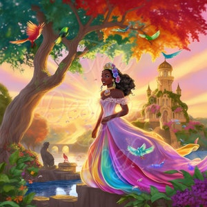 5 Black Princesses, Princess Fashion Clipart, Black Princess Png ...