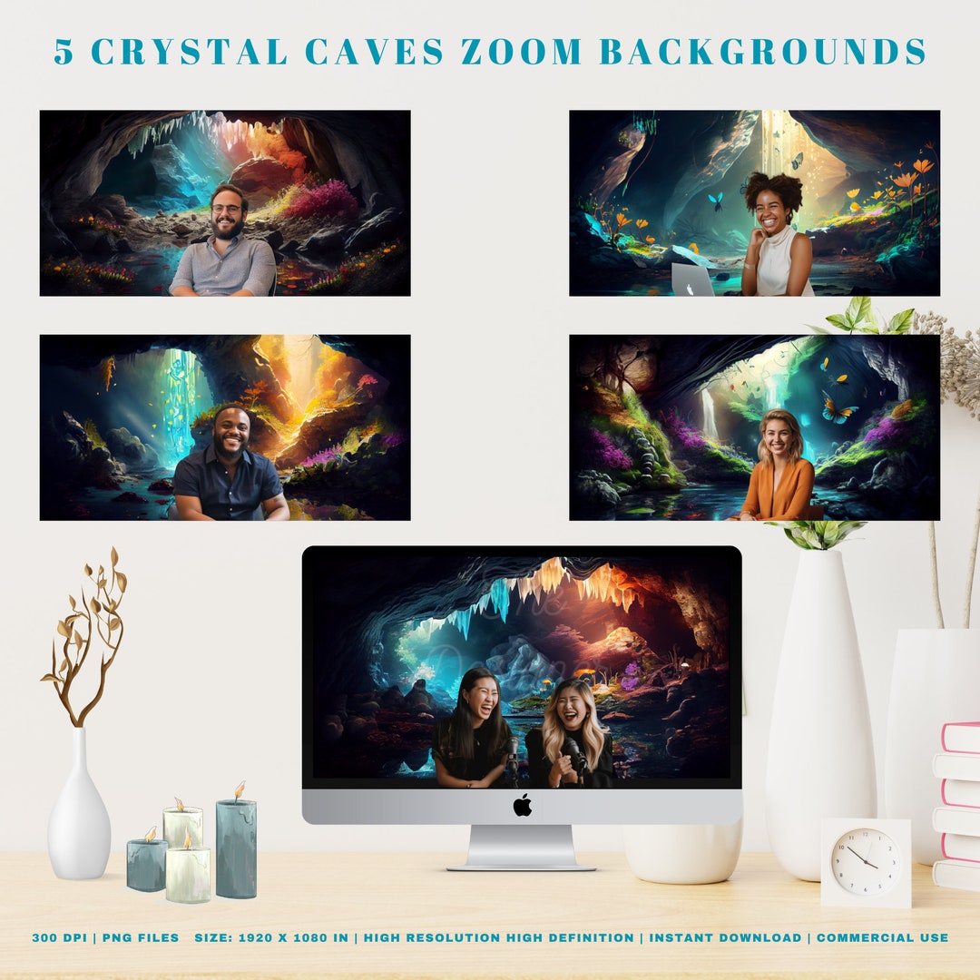 5 Colorful Crystal Cave Zoom Backgrounds - Vibrant & Enchanting ...