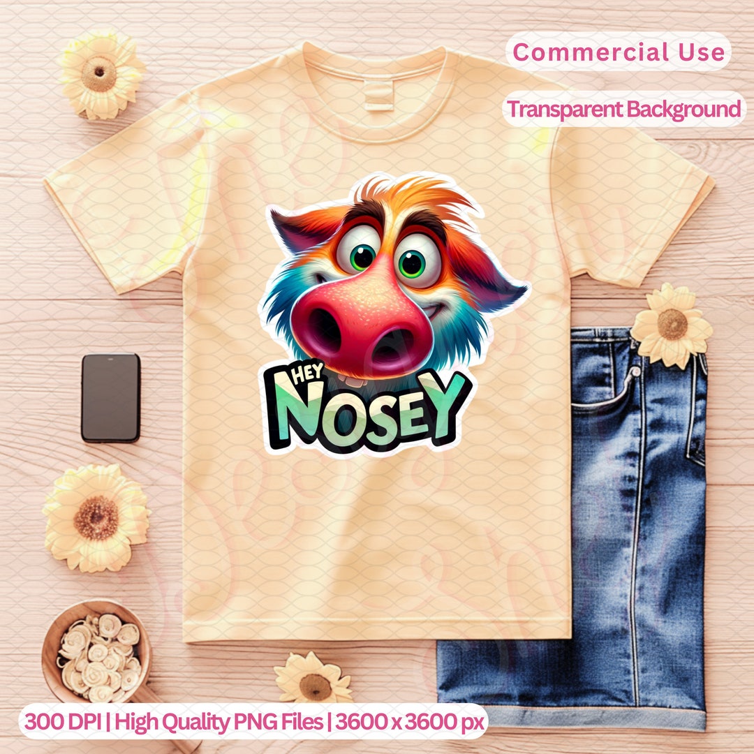ONE DIGITAL DESIGN: hey Nosey Clipart Tshirt Apparel Inspiration ...