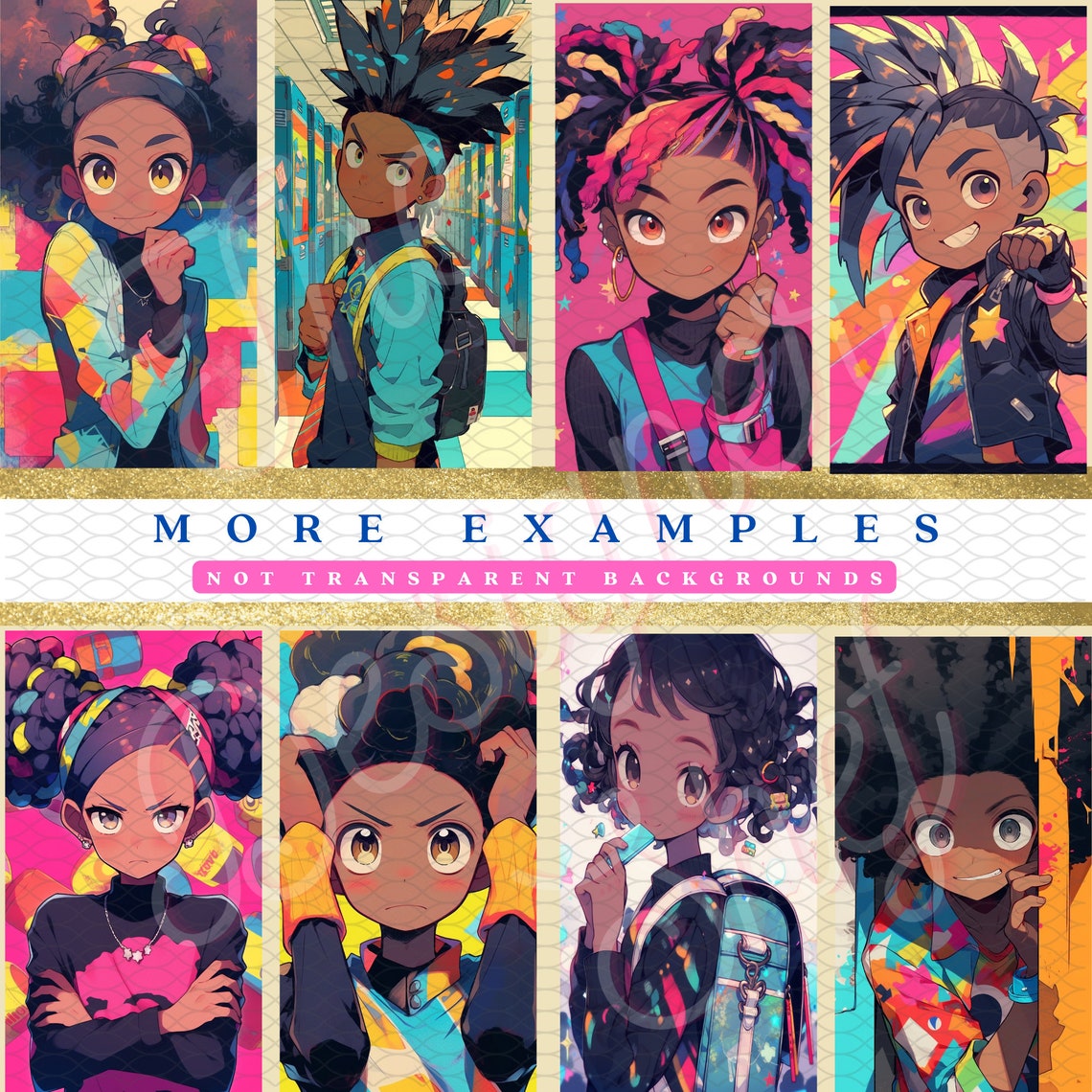 60 Black Anime/manga Character Inspired Bundle | Anime Cover Art ...
