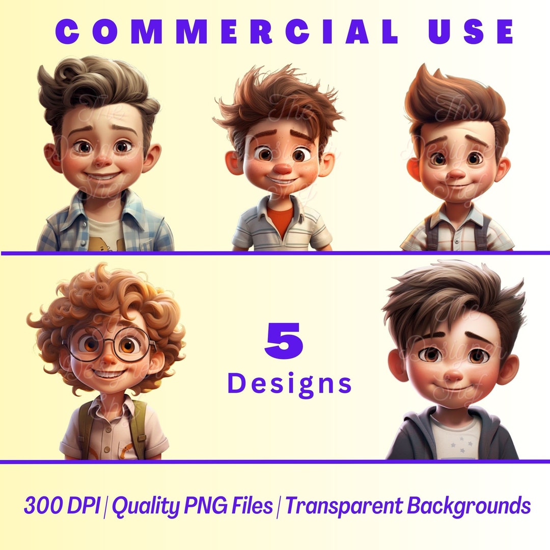 Adorable White Kids PNG, White Boys Png, Cartoon Boys Png, Boy ...