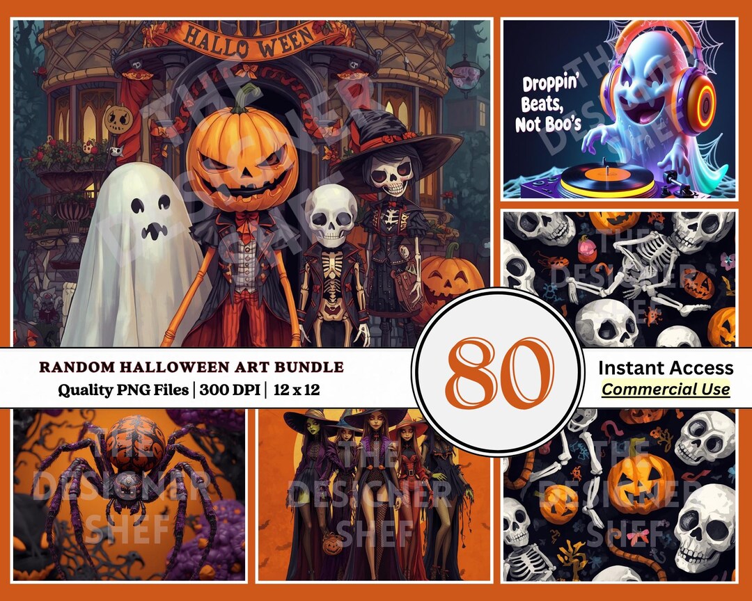 80 Halloween Character Designs: Spooky AI Art, Commercial Use (instant ...