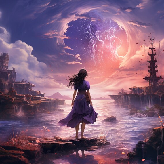Arte De Fantasía Con Nubes De Agua