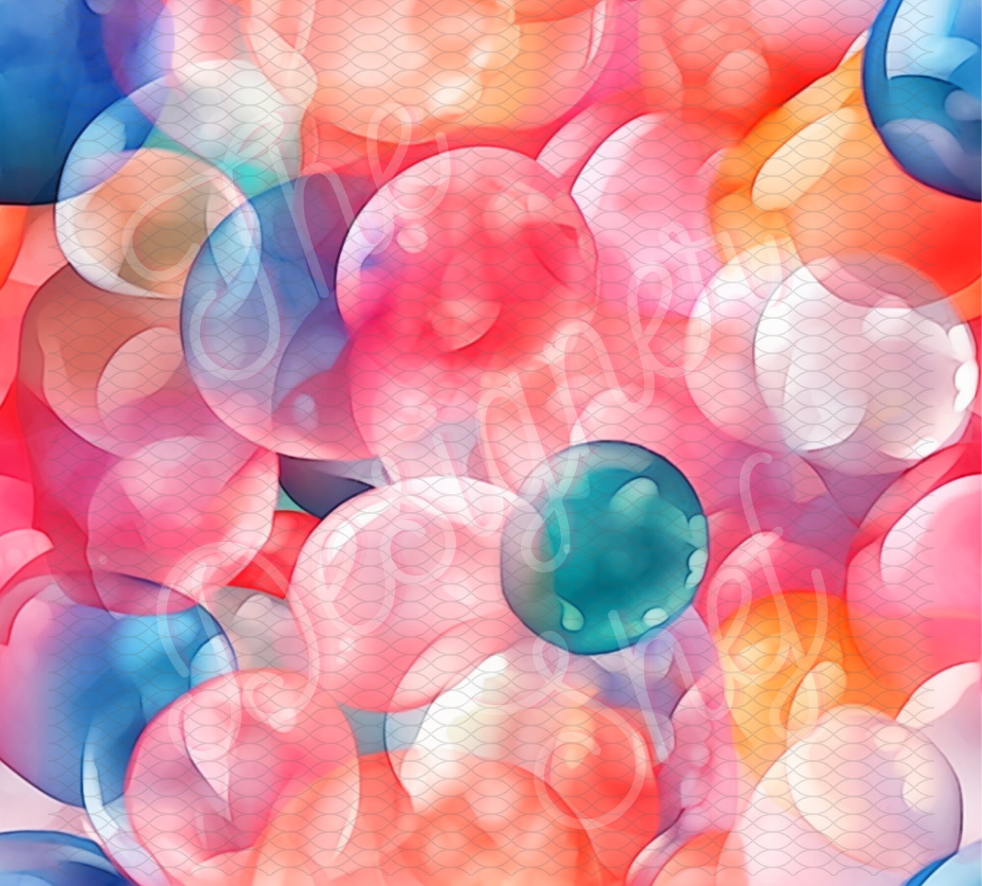 20 Oz Big 3D Bubble Tumbler Wrap Colorful & Vibrant - Etsy
