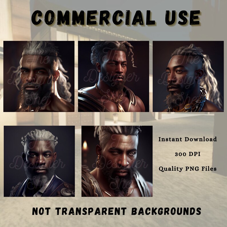 Black Mythical God Afro Man Clipart Black Men Png Digital - Etsy