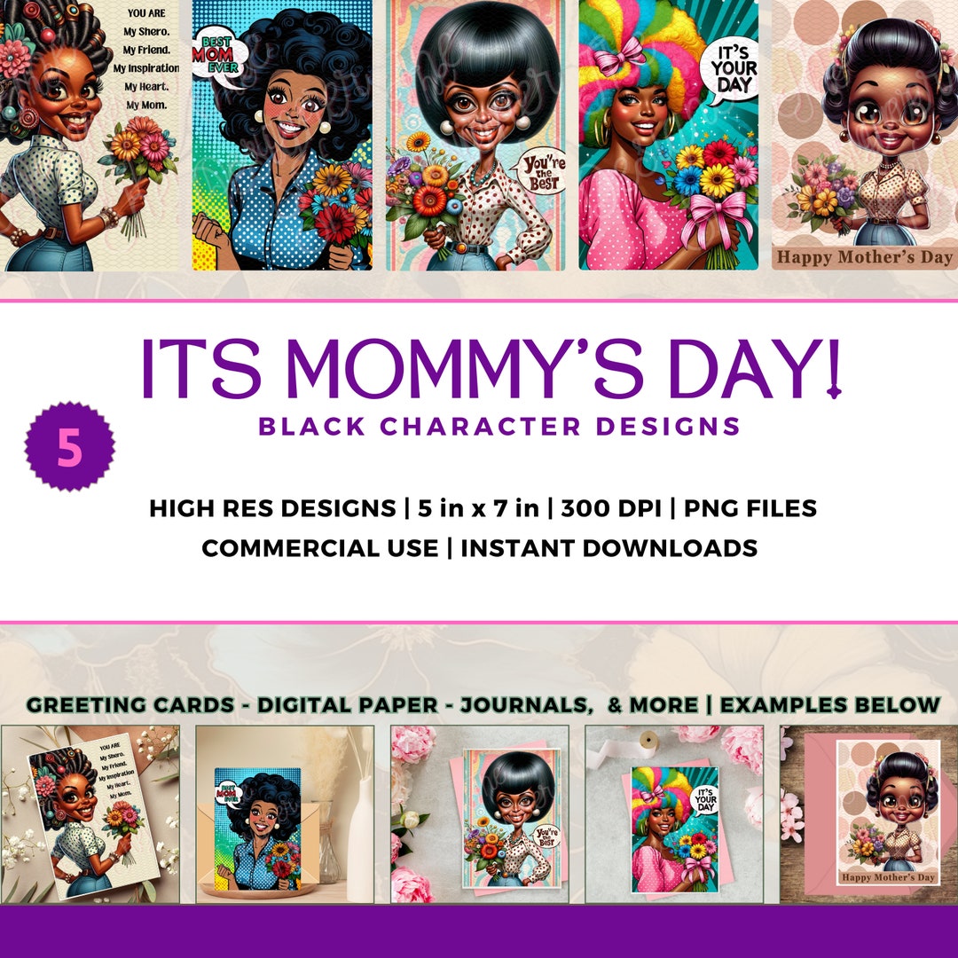 5 High-res Digital Designs | Mother’s Day | Greeting Cards ...