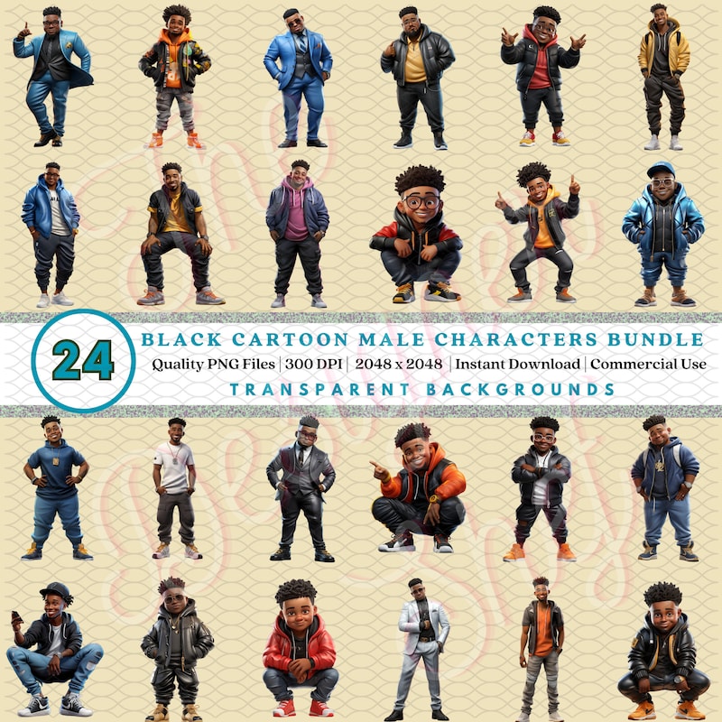 Urban Cartoon Character Png - Etsy