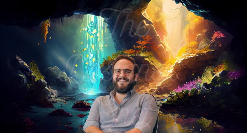 5 Colorful Crystal Cave Zoom Backgrounds Vibrant & - Etsy