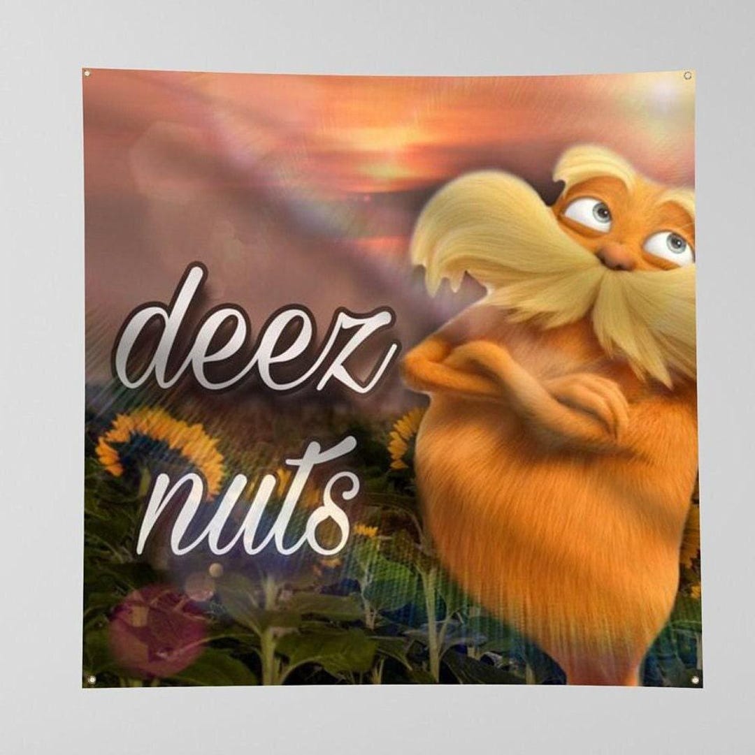 Deez Nuts Lorax / Meme Tapestry / Wall Hanging Dorm Bedroom / the Lorax ...