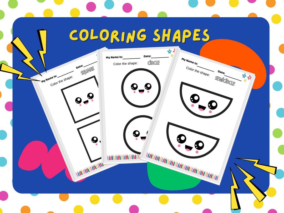 Shapes Coloring Worksheet Worksheets for Kids Preschool Color ...
