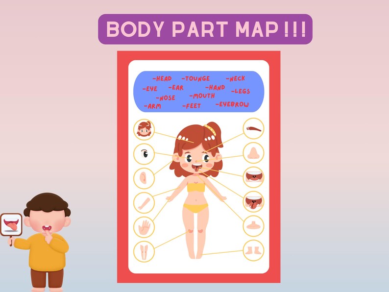 Body Parts Matching Activity Printable | Body Parts Printable ...