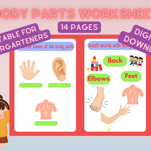 Body Parts Matching Activity Printable Body Parts Printable ...