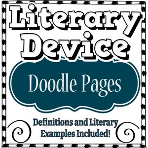 Literary Devices Doodle Coloring Pages - Etsy