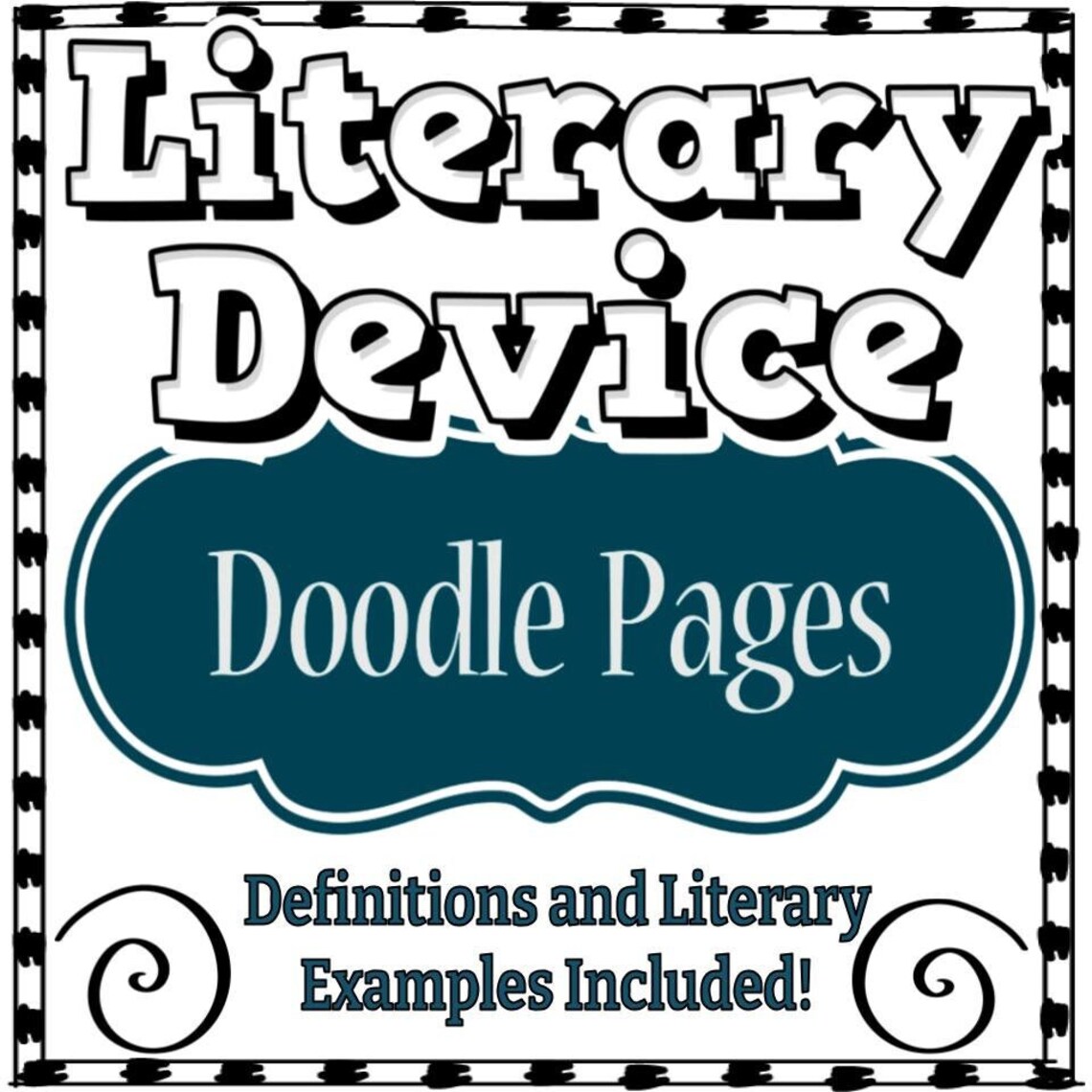 Literary Devices Doodle Coloring Pages - Etsy