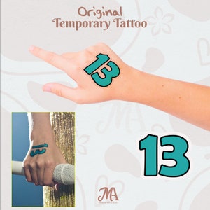 Temporary 13 Tattoo Taylor Swift Inspired 13 Tattoo Eras Tour 13 Tattoo ...