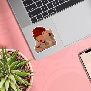 Red Taylor Swift Sticker Inspired in RED Taylor's Version Illustration ...