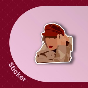 Red Taylor Swift Sticker Inspired in RED Taylor's Version Illustration ...