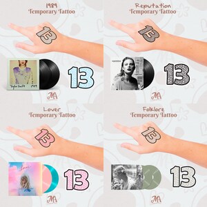 Temporary 13 Tattoo Taylor Swift Inspired 13 Tattoo Eras Tour 13 Tattoo ...