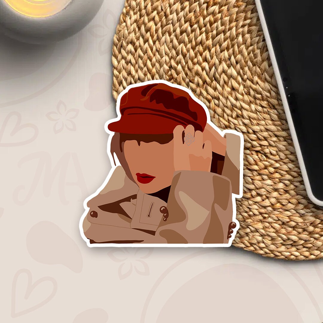 Red Taylor Swift Sticker Inspired in RED Taylor's Version Illustration ...