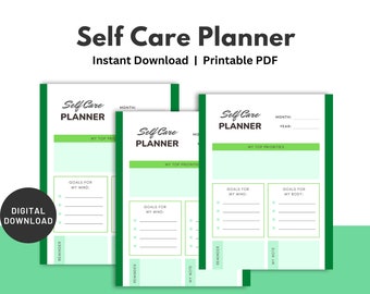 Self Care Planner, Wellness Planner, Self-care Planner Printable, Self ...