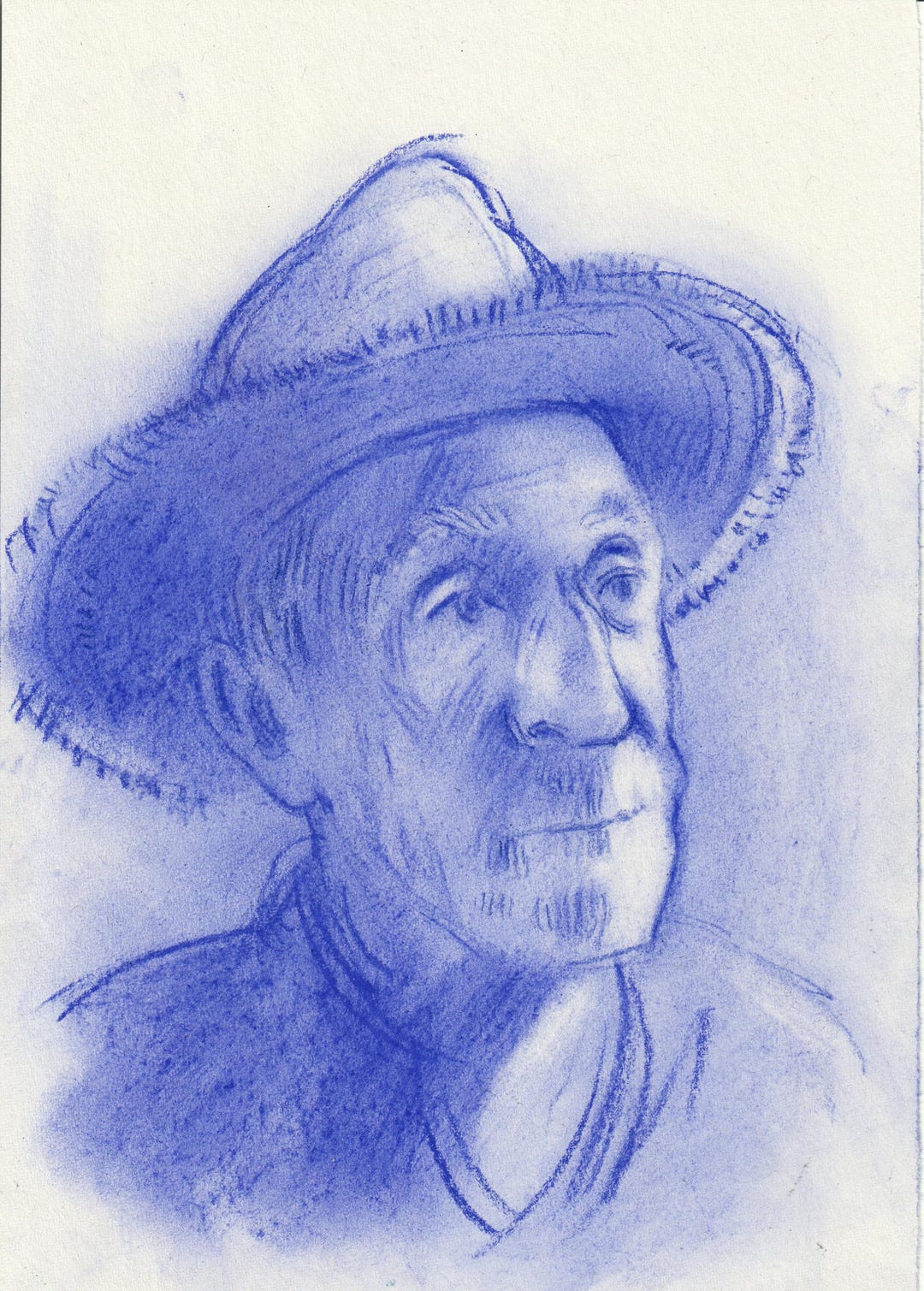 Andrea Morani Original Portrait Drawing in Pastel A4 21 X 29.7cm 8.3 X ...