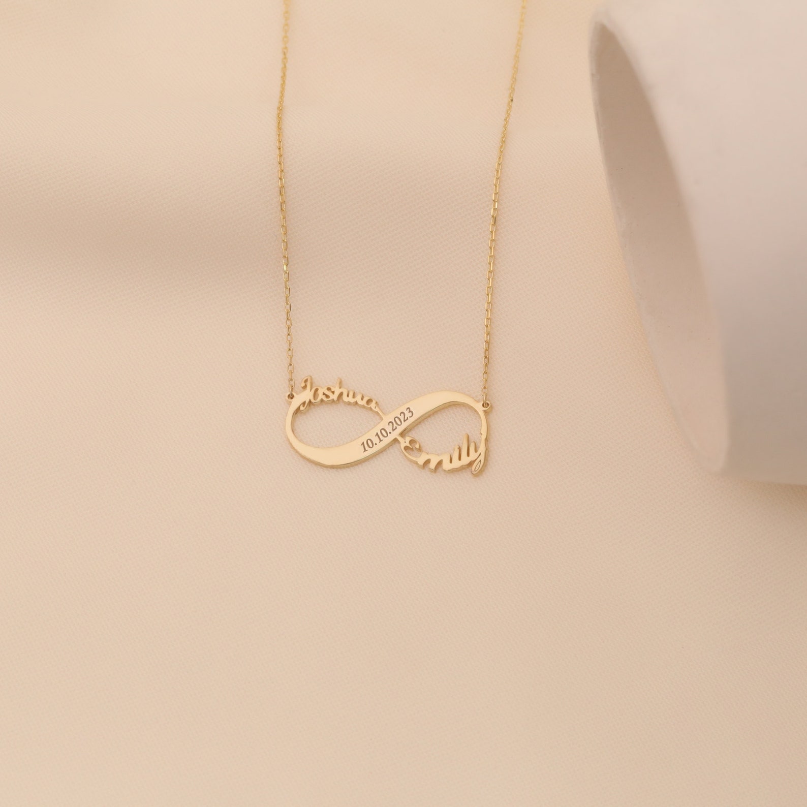 Personalized Infinity Name Necklace, Custom Jewelry With Name, Two Name ...