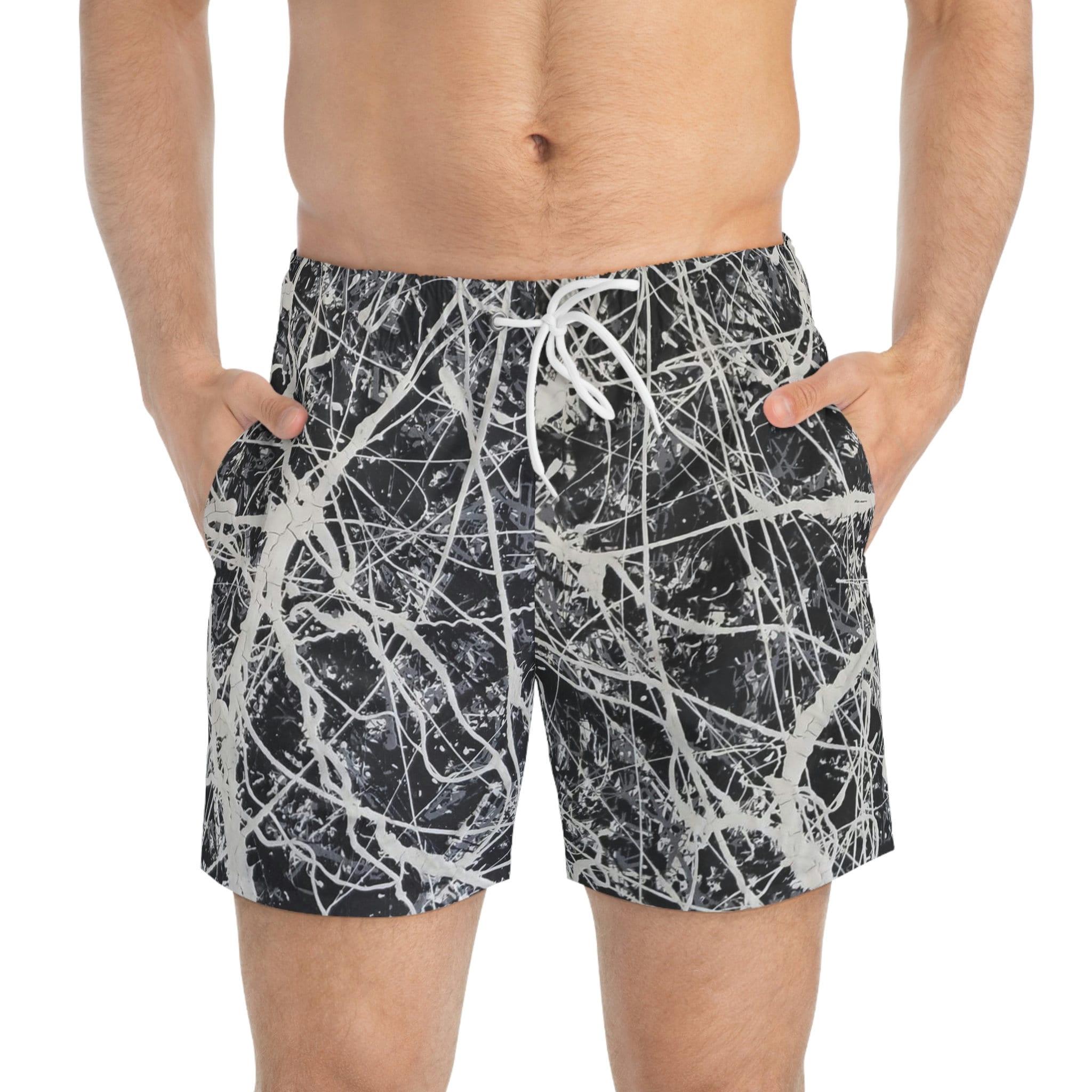 Swim Trunks Jackson Pollock Inspired Abstract Action Art - Etsy