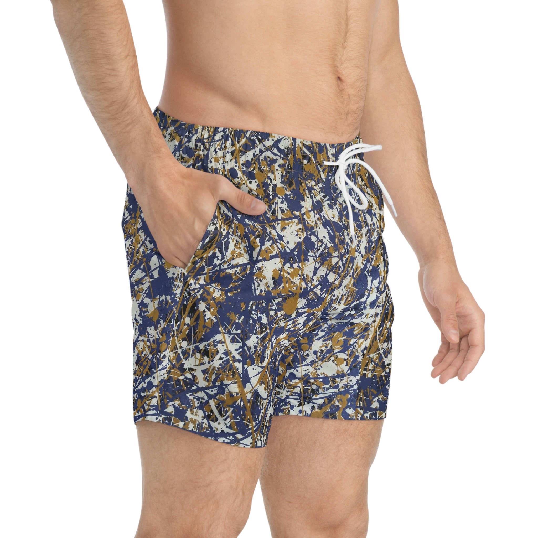Swim Trunks Jackson Pollock Inspired Abstract Action Art - Etsy