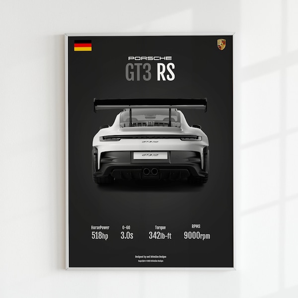 Porsche 911 Gt3 Rs Poster - Etsy