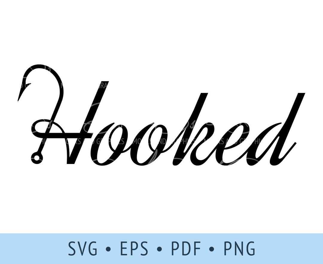 Hooked Fishing SVG: Vector Cut File Clipart (digital Download) - Etsy