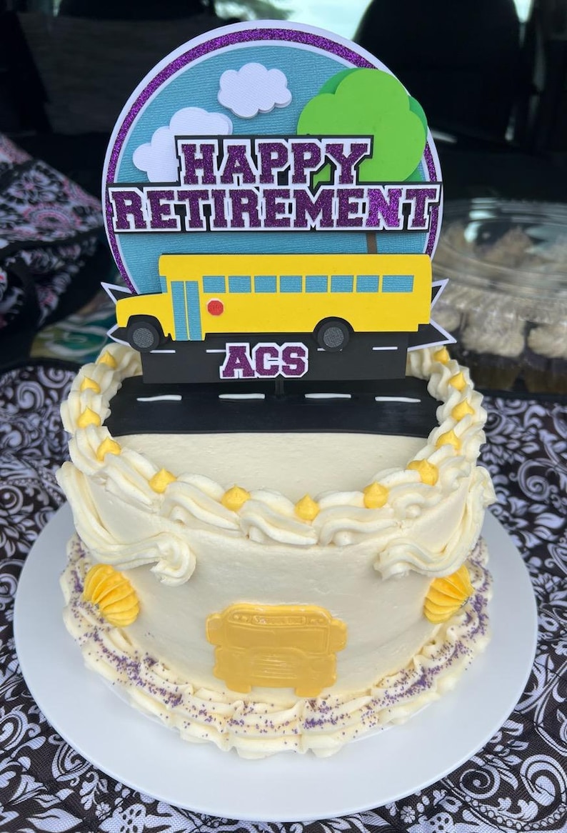 School Bus SVG, Layered School Bus Graphic, School Bus Cake Topper ...