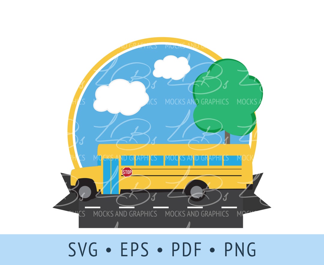 School Bus SVG, Layered School Bus Graphic, School Bus Cake Topper ...